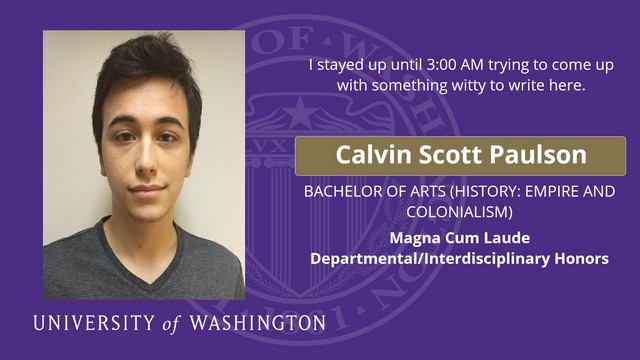 History Convocation 2020 | Department of History | University of Washington