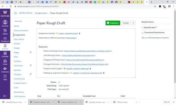 Online Teaching - Papers | Department of History | University of Washington